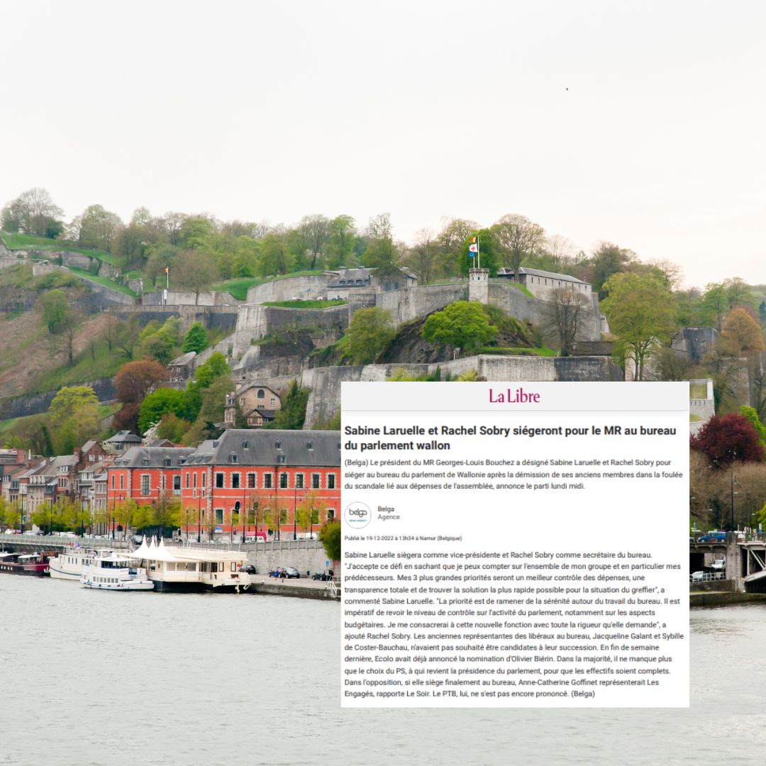 Sabine Laruelle et Rachel Sobry siégeront pour le MR au bureau du ...